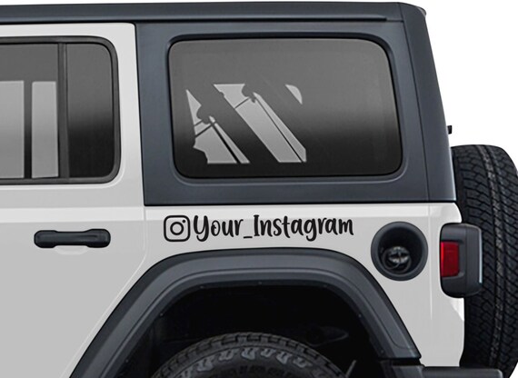 Custom Instagram Handle Decal. Choose Your Text Choose Your | Etsy