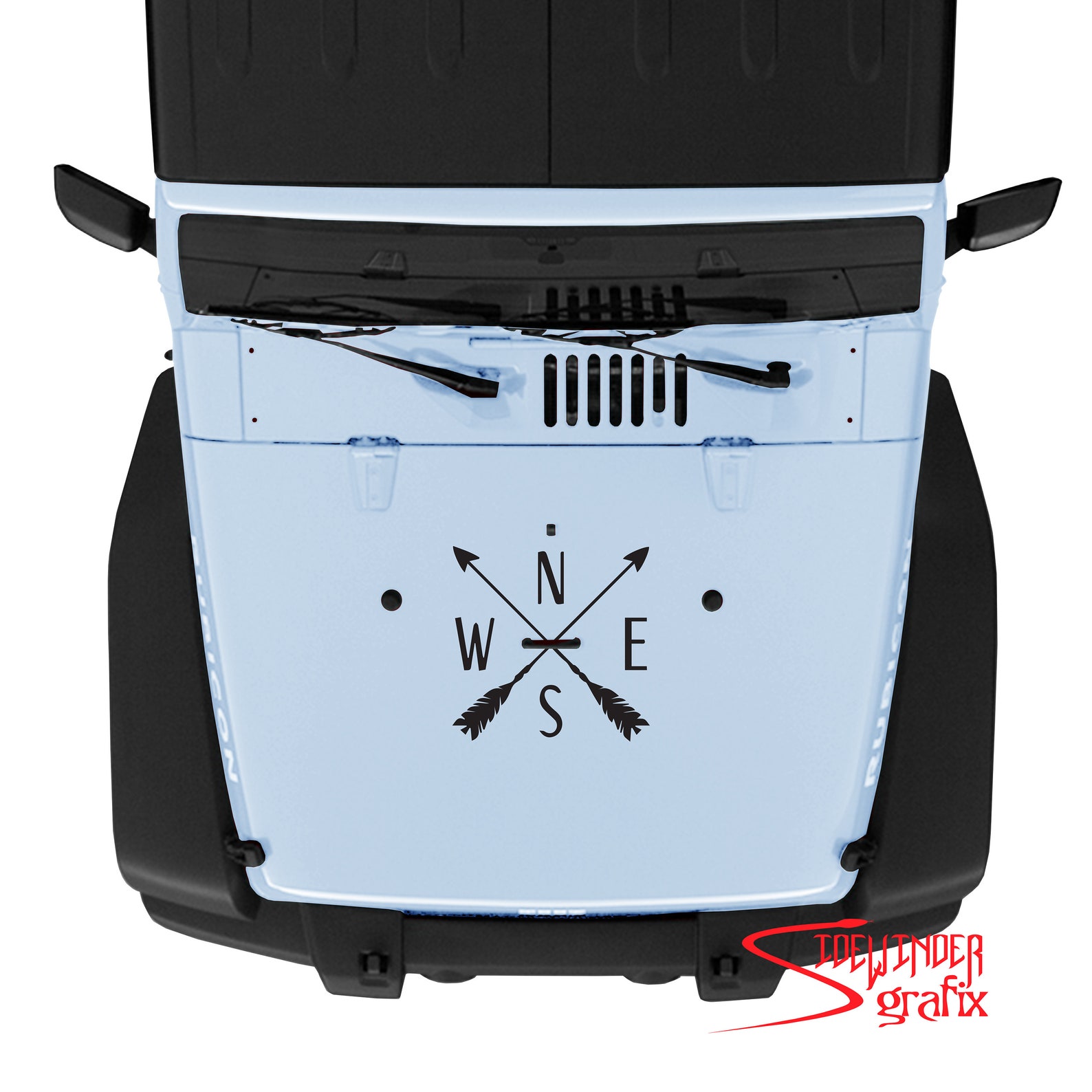 Crossed Arrows Compass Rose Vinyl Decal - Etsy