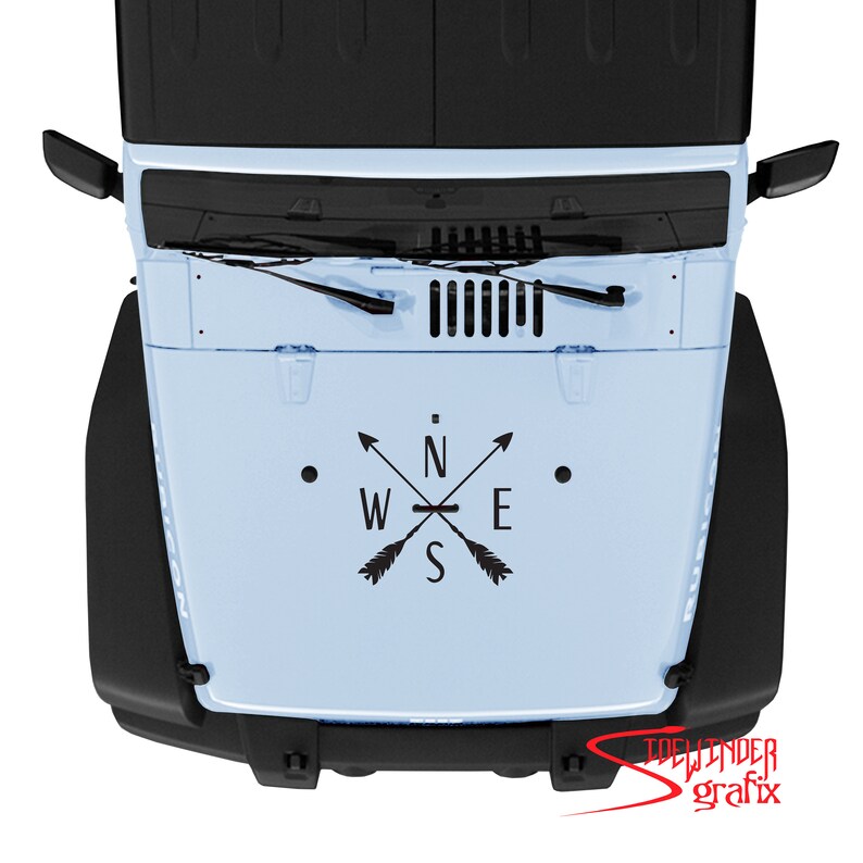 Crossed Arrows Compass Rose Vinyl Decal - Etsy