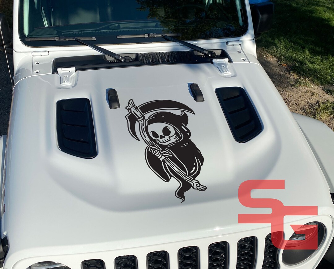 Grim Reaper Skull Vinyl Decal for Car Truck or Jeep Wrangler - Etsy