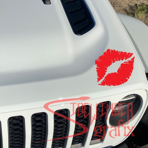 Lips Lipstick Kiss Vinyl Decal For Car Truck Gladiator Or Jeep Etsy
