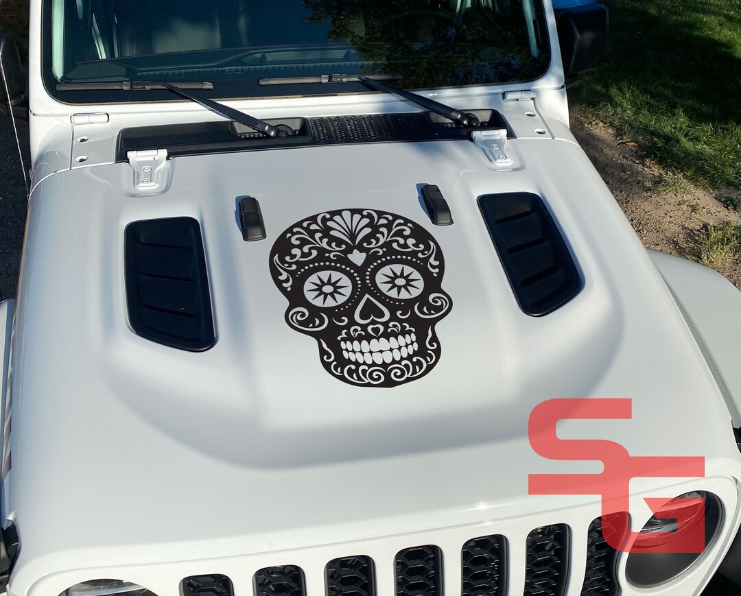 Sugar Skull Vinyl Decal for Car Truck Jeep Wrangler or Gladiator - Etsy