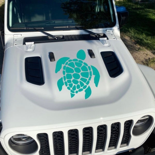 Blue Sea Turtle Car Decal - Etsy