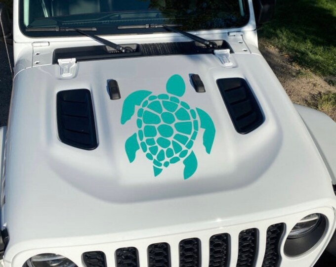 Sea Turtle Vinyl Decal for Car Truck or Jeep Wrangler - Etsy