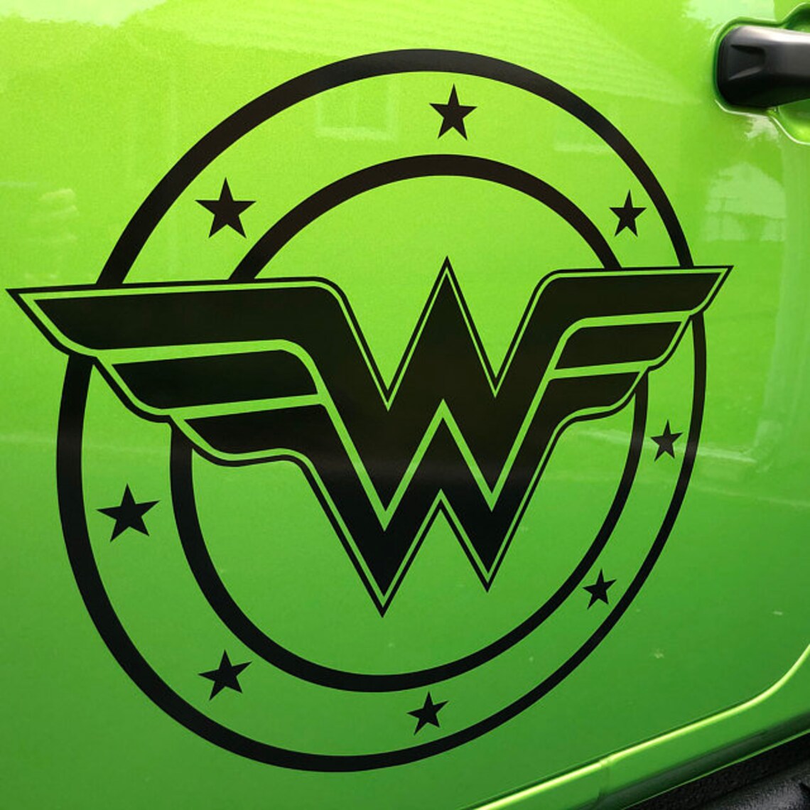Wonder Woman Vinyl Decal with Stars | Etsy