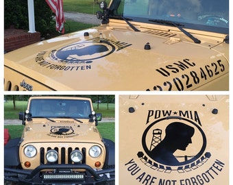American Flag POW MIA Eagle 2 Decal / Sticker Great for Car - Etsy