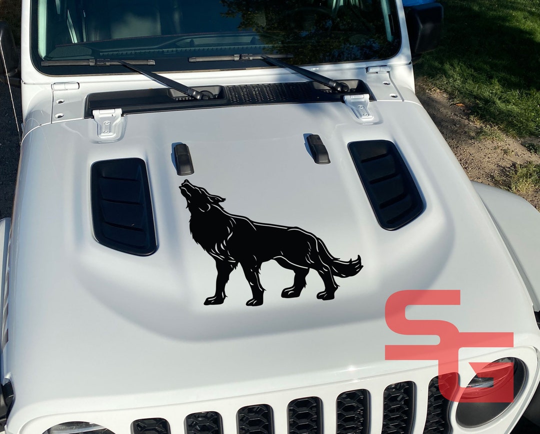 Howling Wolf Vinyl Decal for Car Truck or Jeep Wrangler - Etsy