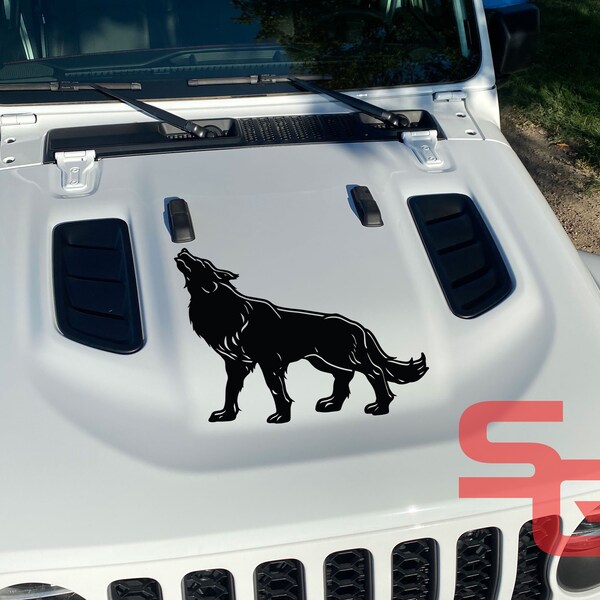 Howling Wolf Decal - Etsy