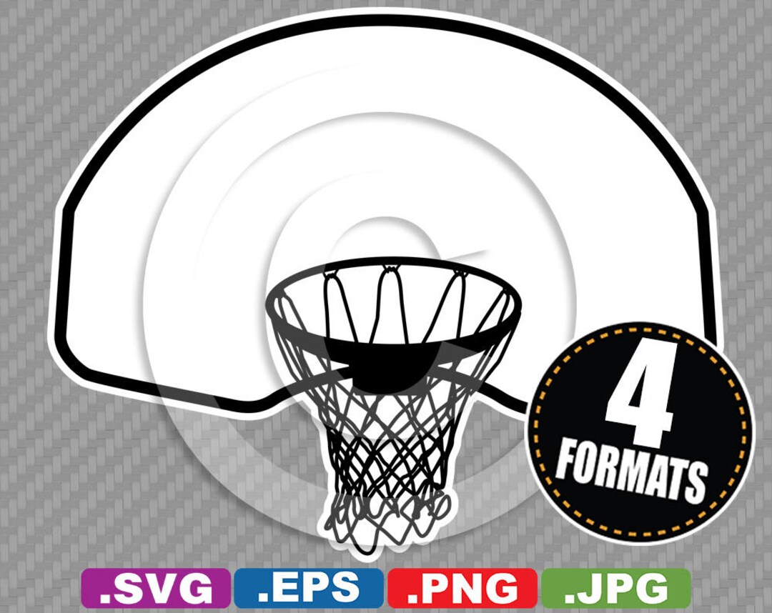 Basketball Goal Clip Art Image SVG Cutting File Plus Eps vector, Jpg ...