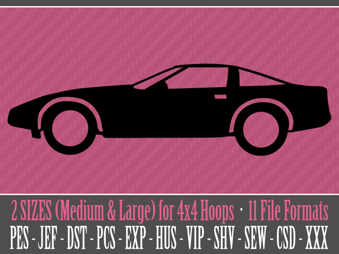 1984 Classic High Performance Sports Car - Machine Embroidery Design ...