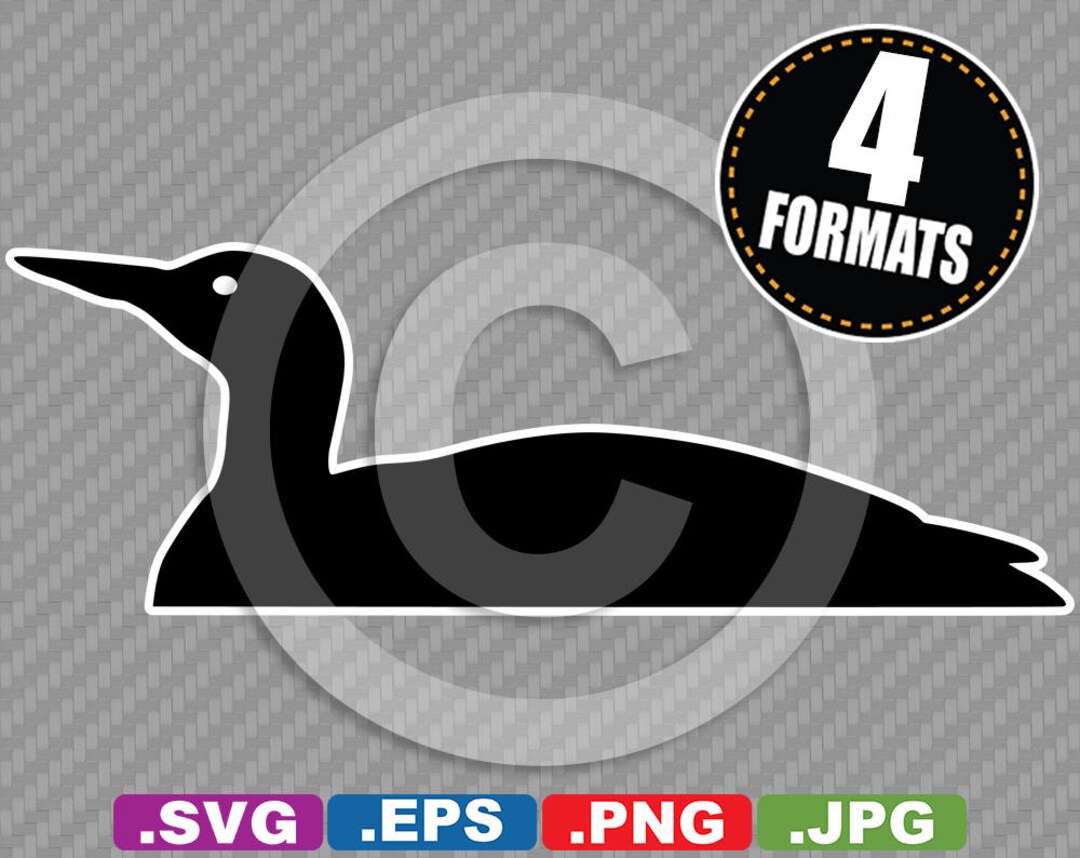 Loon Bird Clip Art - SVG Cutting File Plus Eps (vector), Jpg, & Png ...