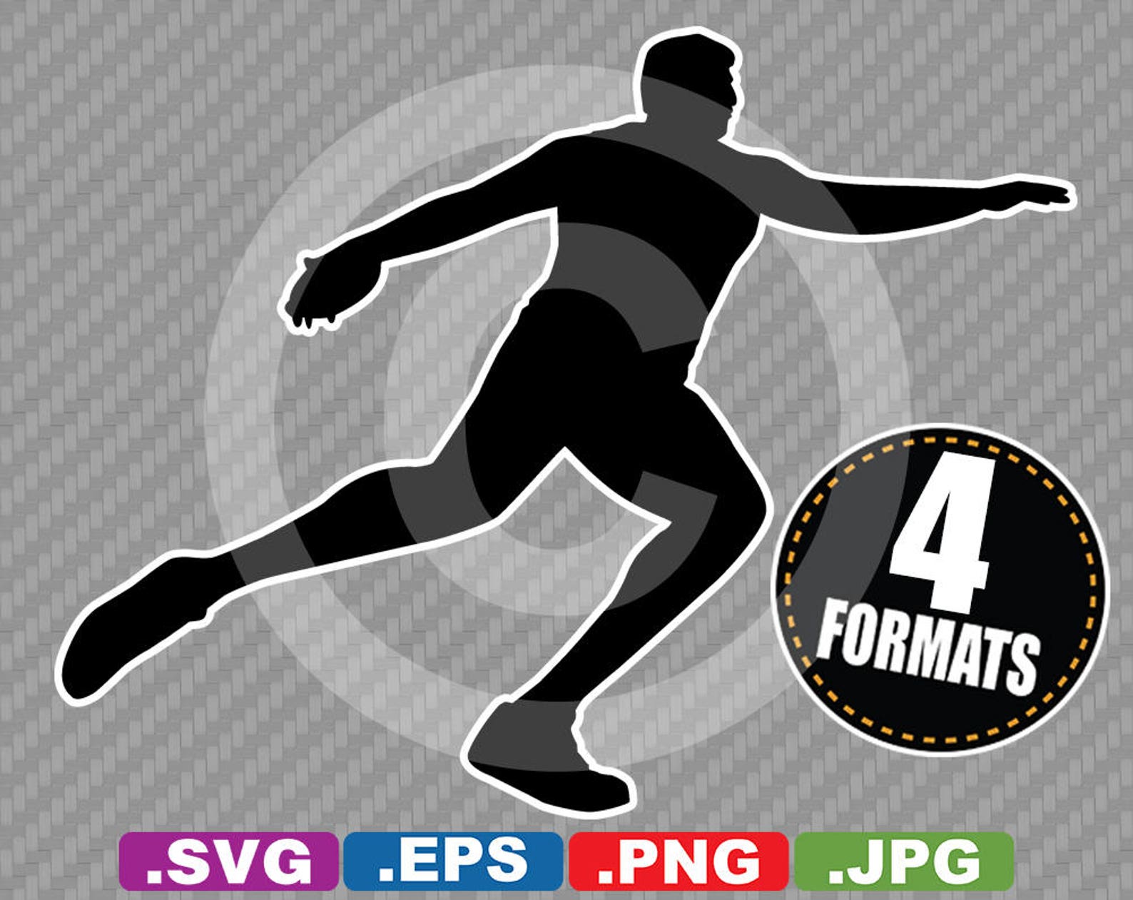 Track and Field Discus Throw SVG Cutting File Plus Eps - Etsy