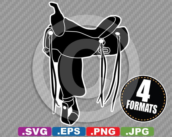 Western Saddle Clip Art Image SVG cutting file Plus eps | Etsy