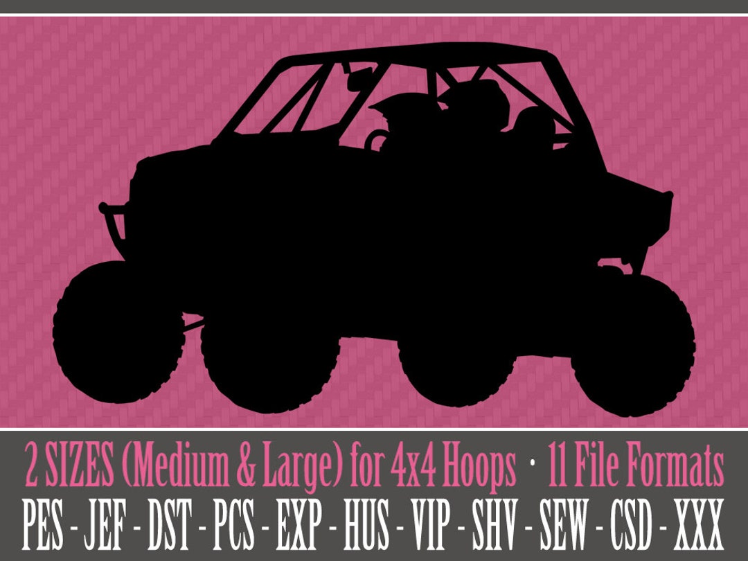 Off-road Racing UTV - Machine Embroidery Design Files - 2 Sizes - 4x4 ...