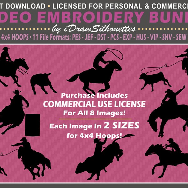 Rodeo Cowboy Embroidery Patterns - Etsy
