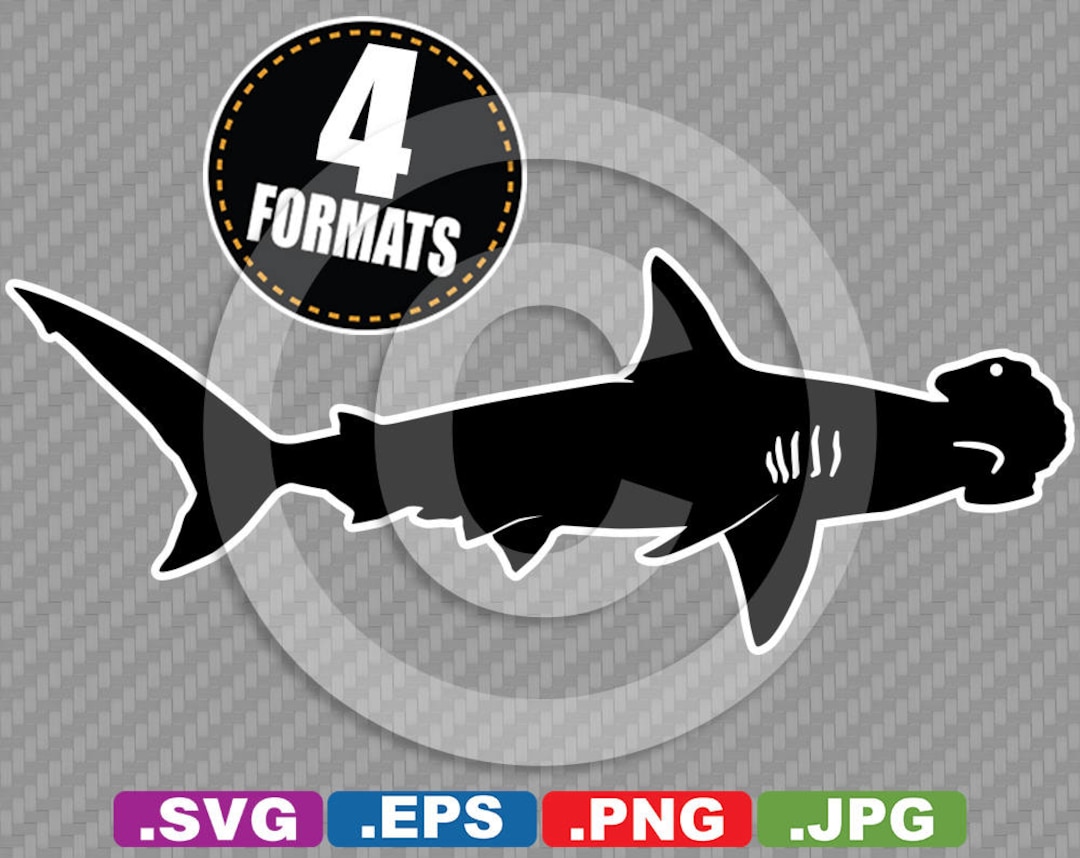 Hammerhead Shark Clip Art Image - SVG Cutting File Plus Eps (vector ...
