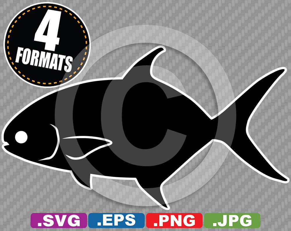 Pompano Fish Clip Art Image SVG cutting file Plus eps | Etsy
