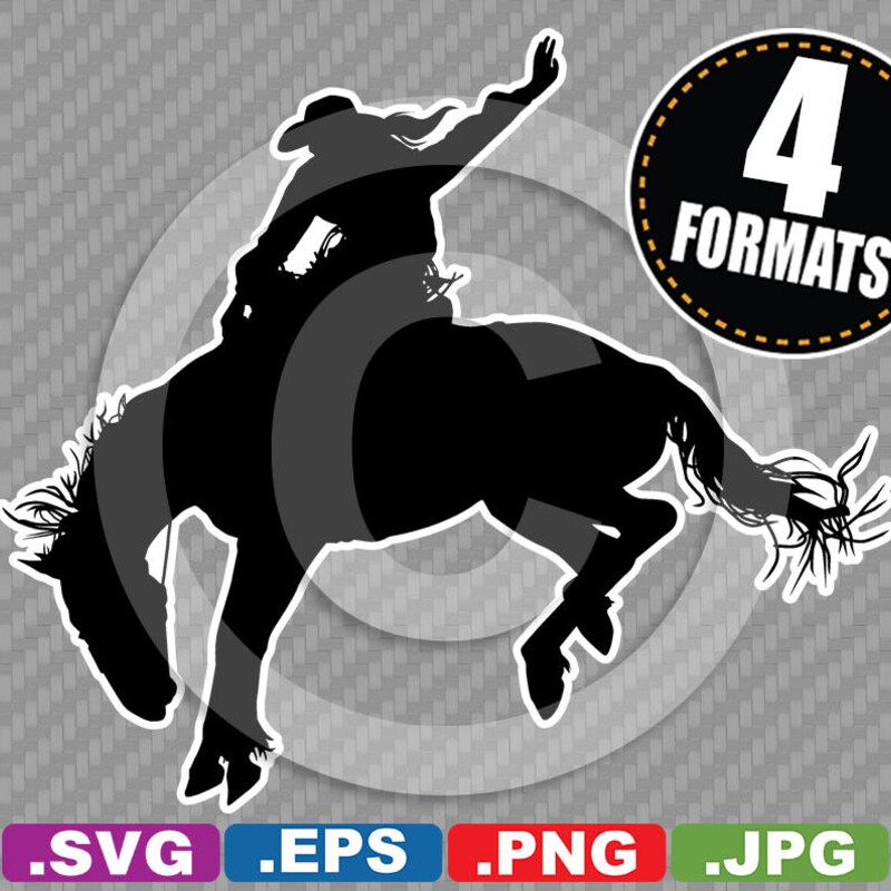 Bronc Silhouette - Etsy
