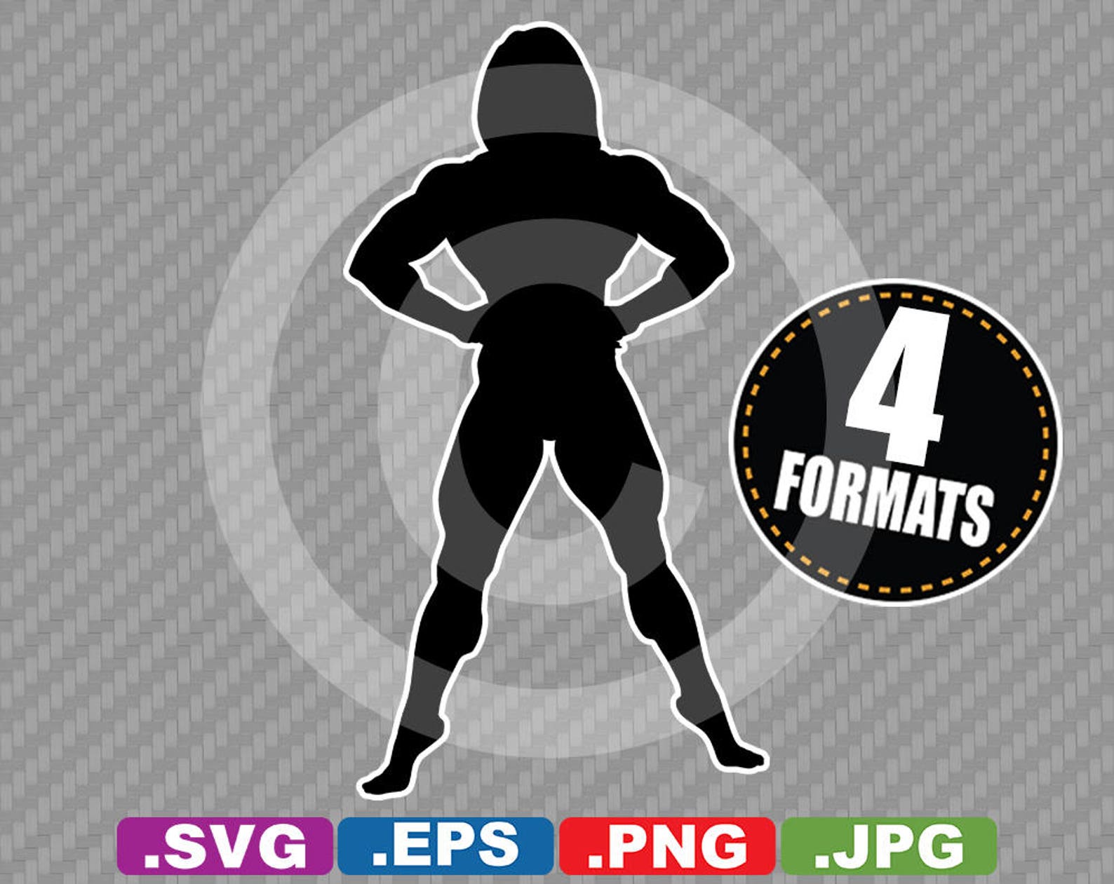 Female Bodybuilder Clip Art Image SVG Cutting File Plus Eps | Etsy