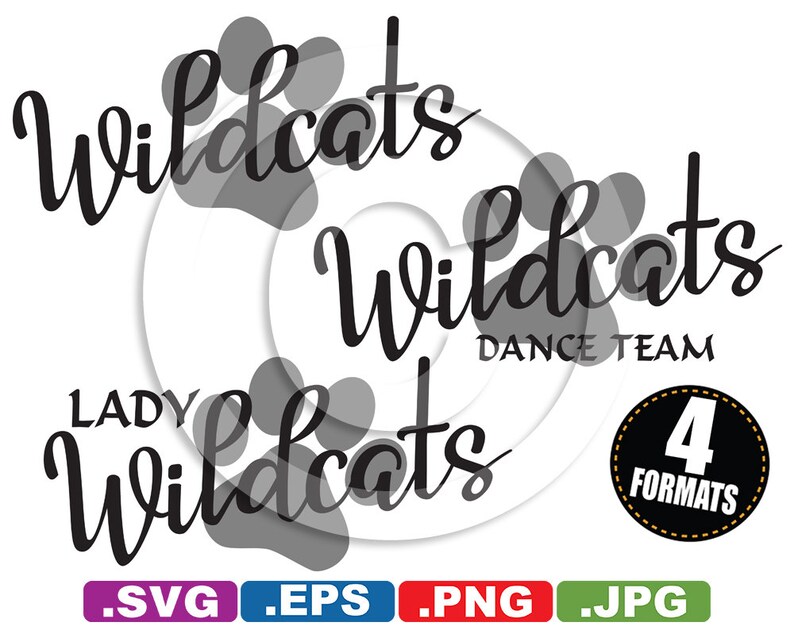 Wildcats / Lady Wildcats Sports / Dance Team Name / Logo SVG - Etsy