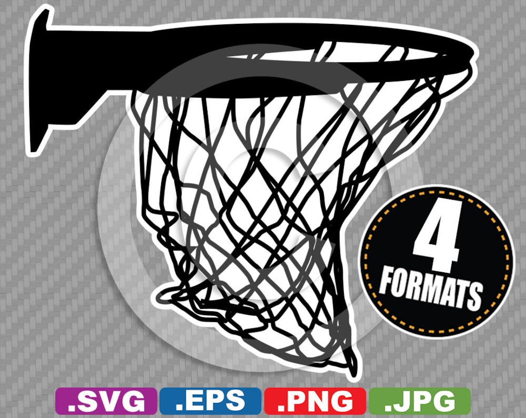 Basketball Goal Clip Art Image SVG Cutting File Plus Eps vector, Jpg ...