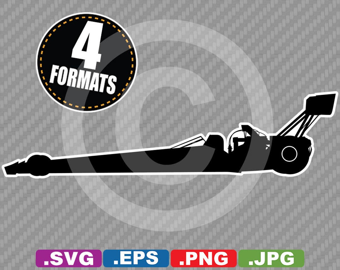 Top Fuel Dragster Clip Art Image - SVG Cutting File Plus Eps (vector ...