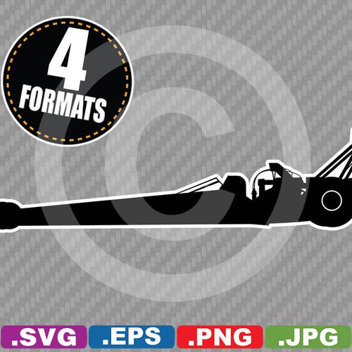 Heartbeat Top Fuel Dragster Image Svg Cutting File PLUS - Etsy