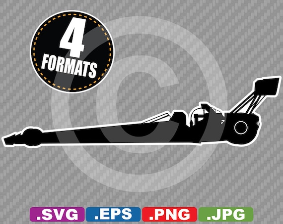 Top Fuel Dragster Clip Art Image SVG Cutting File Plus Eps | Etsy