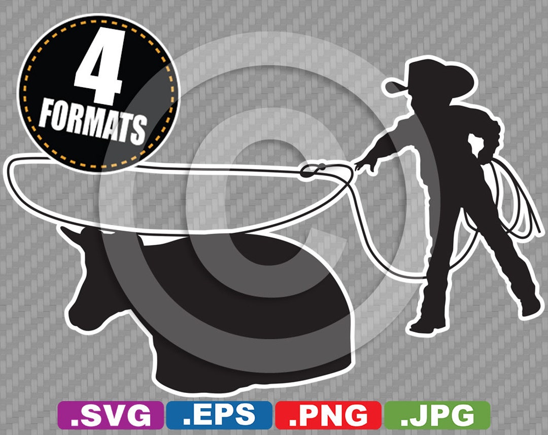 Dummy Roping / Cowboy / Rodeo Clip Art Image - SVG Cutting File Plus ...