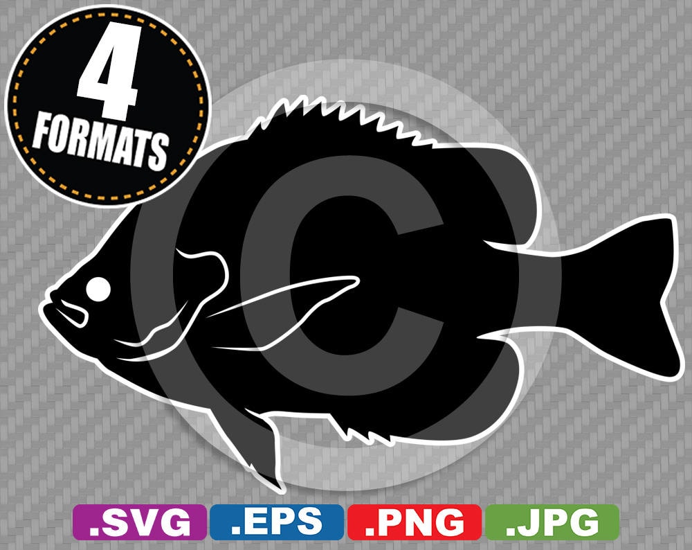 Bluegill Fish Clip Art Image SVG Cutting File Plus Eps - Etsy Norway
