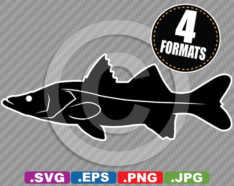 Snook Fish Clip Art Image - SVG Cutting File Plus Eps (vector), Jpg ...
