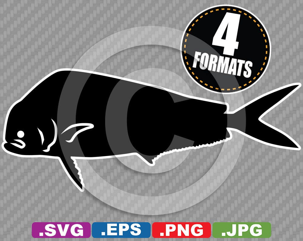 Dolphin Fish Clip Art Image SVG cutting file Plus eps | Etsy