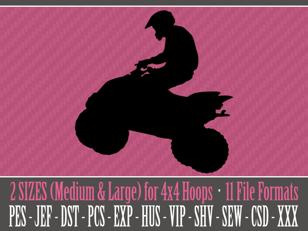 Off-road Racing ATV / Quad - Machine Embroidery Design Files - 2 Sizes ...