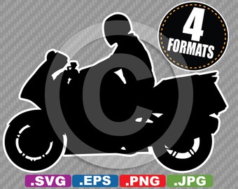 Motorcycle rider svg | Etsy