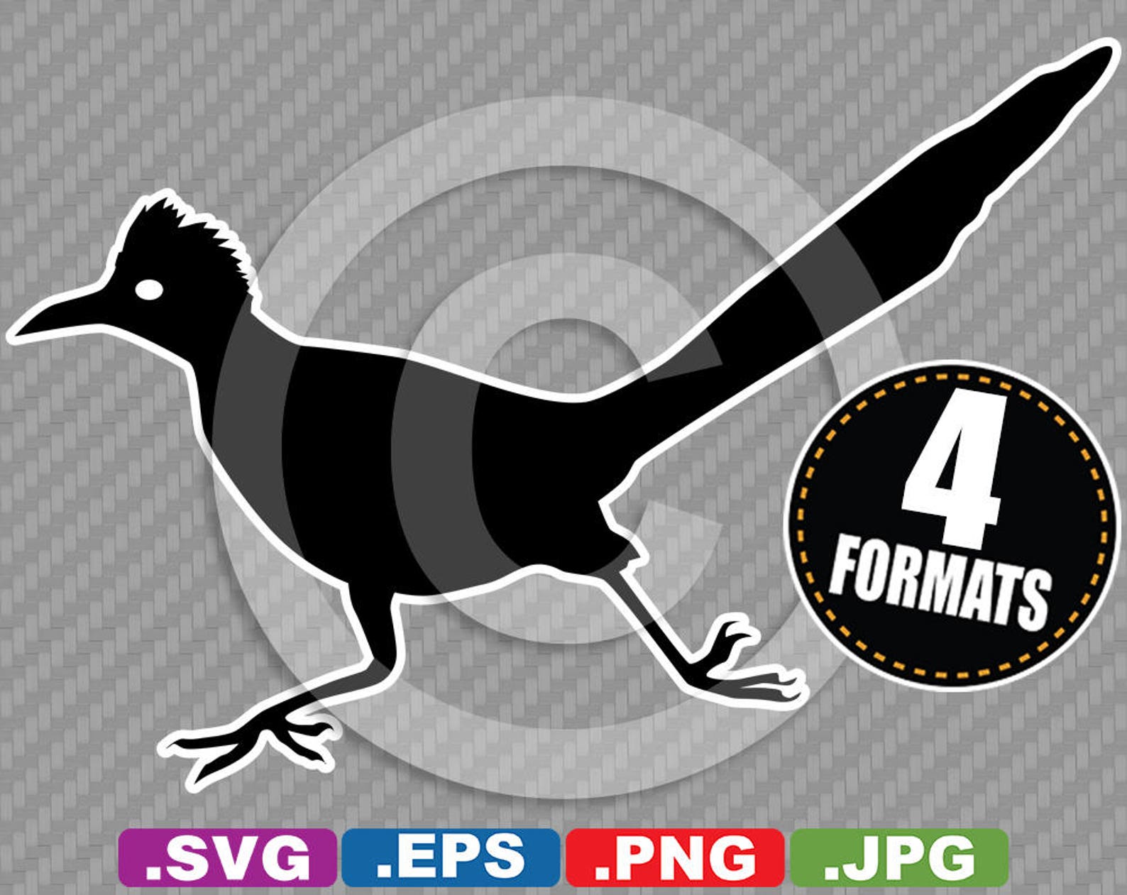 Roadrunner Bird Clip Art Image SVG Cutting File Plus Eps vector, Jpg ...