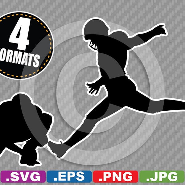 Football Kicker Svg - Etsy
