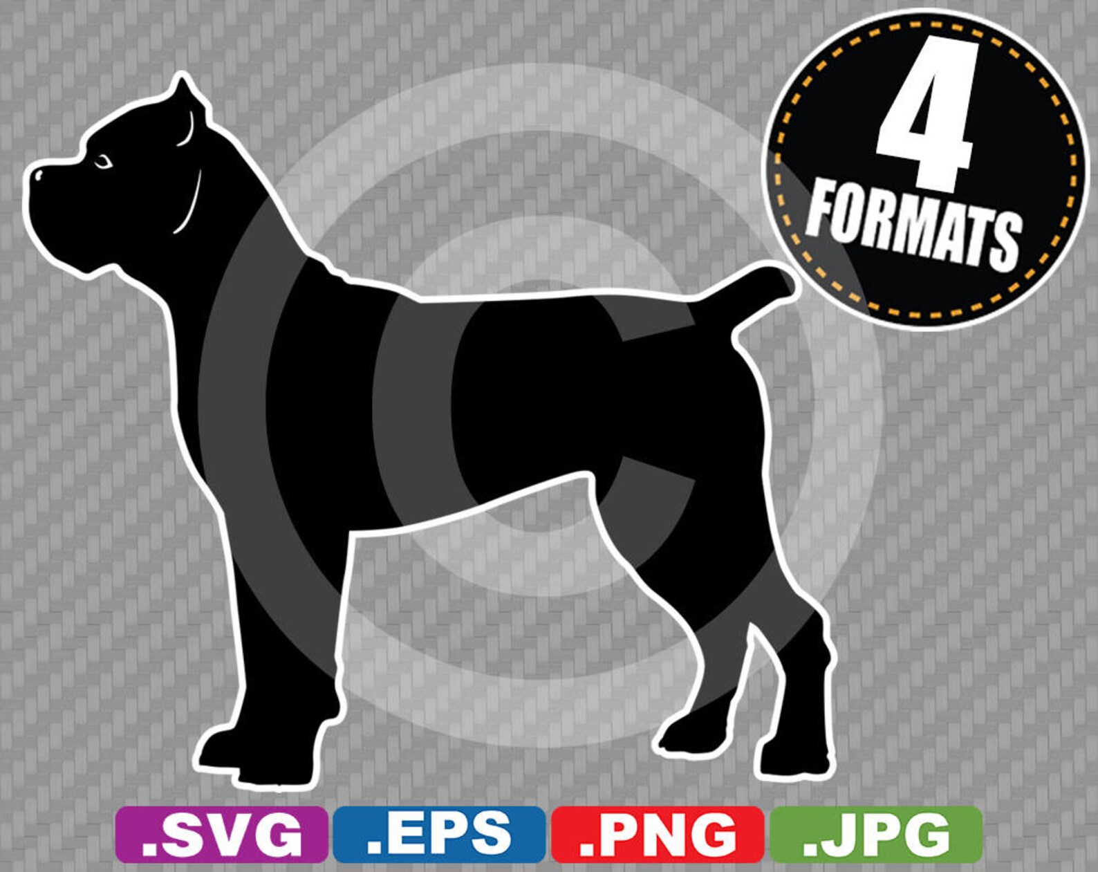 Cane Corso Dog Clip Art Image - SVG Cutting File Plus Eps (vector), Jpg ...