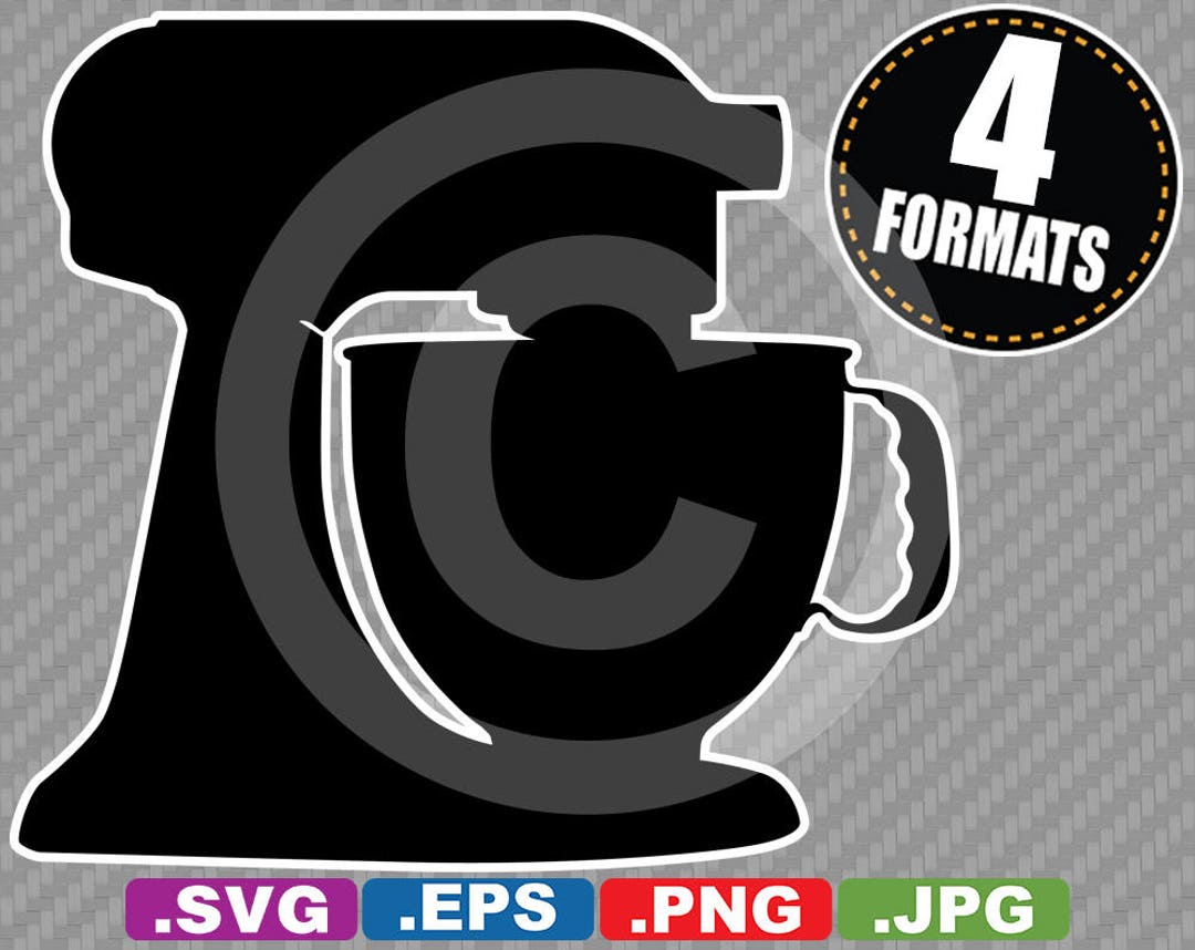 Kitchen Stand Mixer Clip Art Image - SVG Cutting File Plus Eps (vector ...