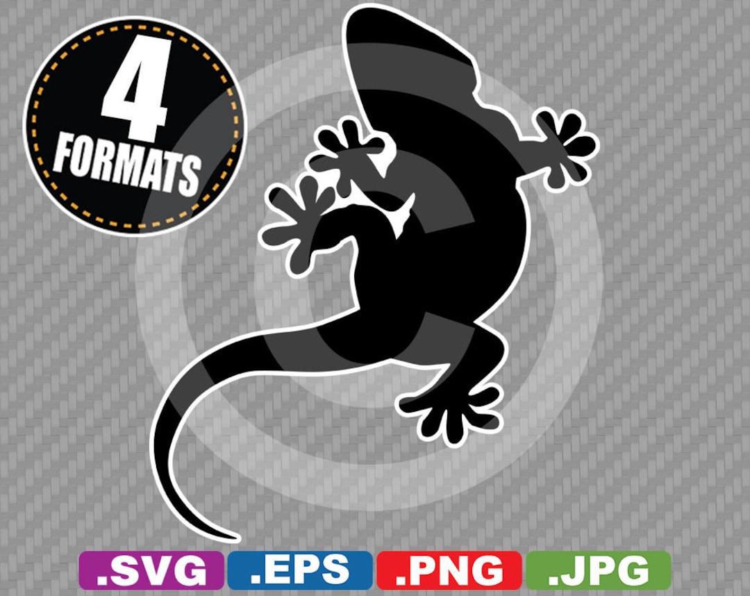 Gecko / Lizard Clip Art Image - SVG Cutting File Plus Eps (vector), Jpg ...