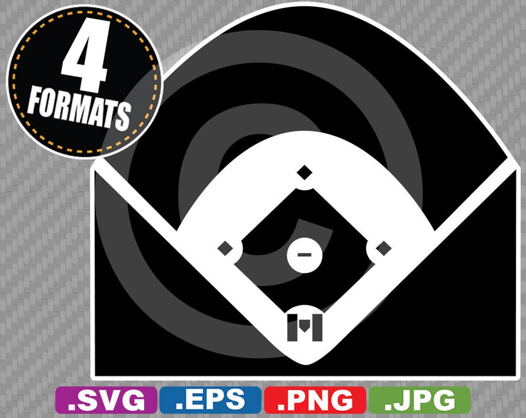 Baseball Diamond Clip Art Image - SVG Cutting File Plus Eps (vector ...