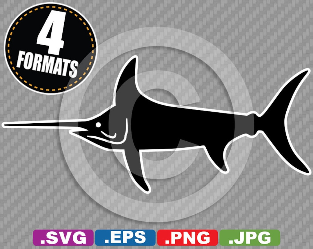 Swordfish Clip Art Image - SVG Cutting File Plus Eps (vector), Jpg ...