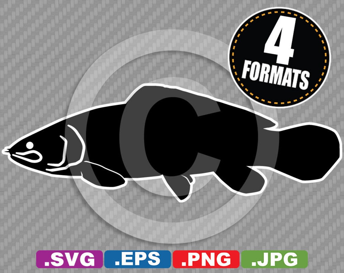 Bowfin Fish Clip Art Image SVG cutting file Plus eps | Etsy