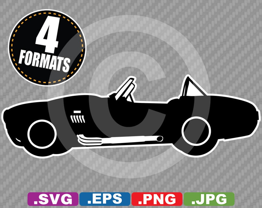 1966 Classic Muscle / Sports Car Clip Art Image - SVG Cutting File Plus ...