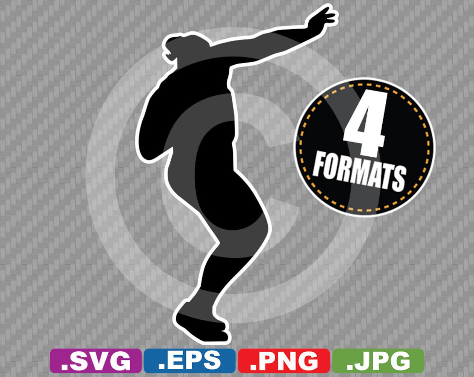 Shotput - Female Clip Art Image - SVG Cutting File Plus Eps, Jpg, & Png ...