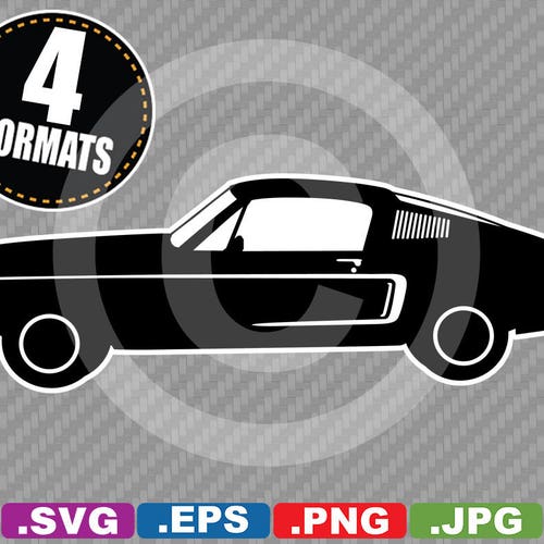 Sports Car Outline SVG Vector Cutting File / Clip Art - Etsy