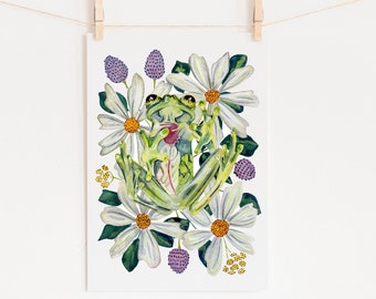 Vintage Frog Art Print, Antique Frog Painting, Victorian Advertisement ...