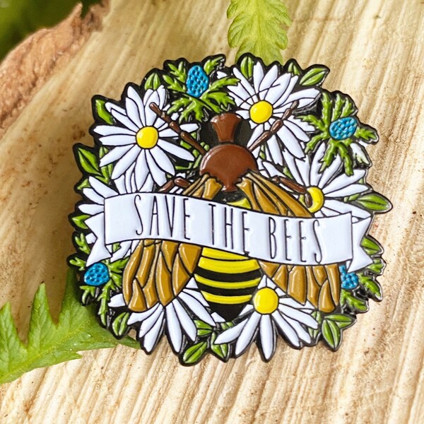 Bee Enamel Pin - Etsy