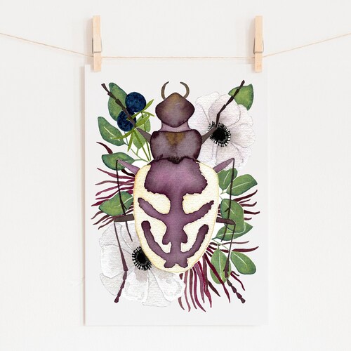 Insect Print Pair of Original Watercolor Painting - Etsy