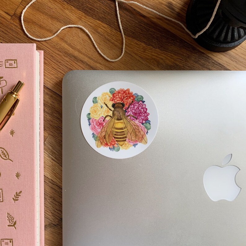 Honey Bee Sticker Vinyl Decal Cute Laptop Sticker Cup Decal - Etsy