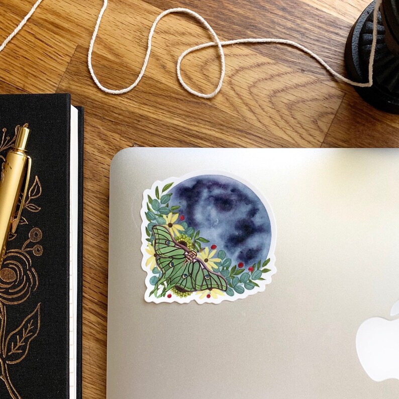 Moon Sticker of Celestial Decal Cute Laptop Sticker Car | Etsy